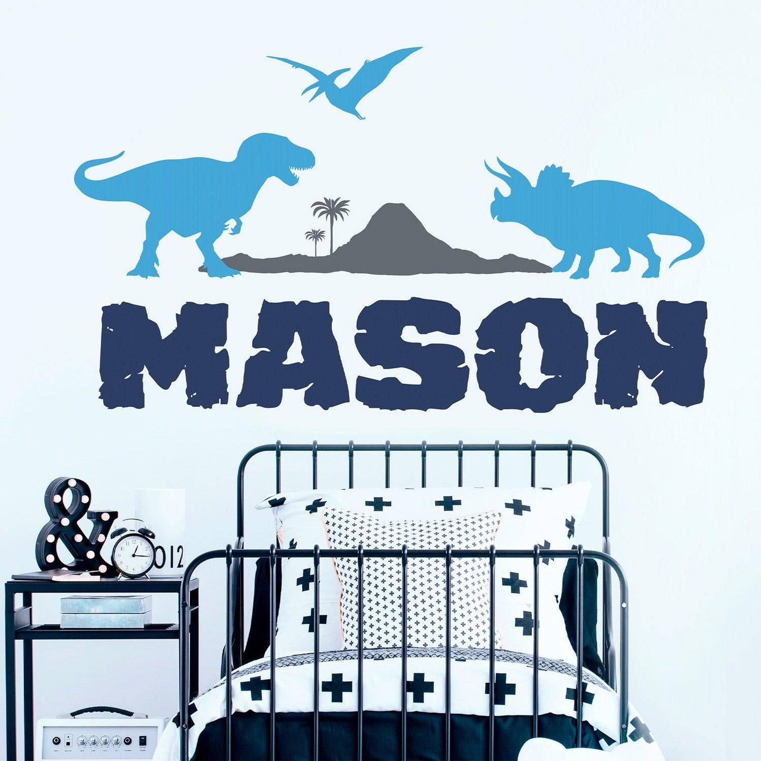 Personalized Dinosaur Name Wall Decal — Sticker Swag
